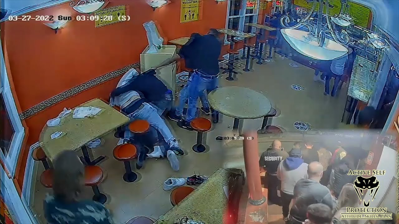Restaurant Brawl Turns Into Gun Fight - YouTube