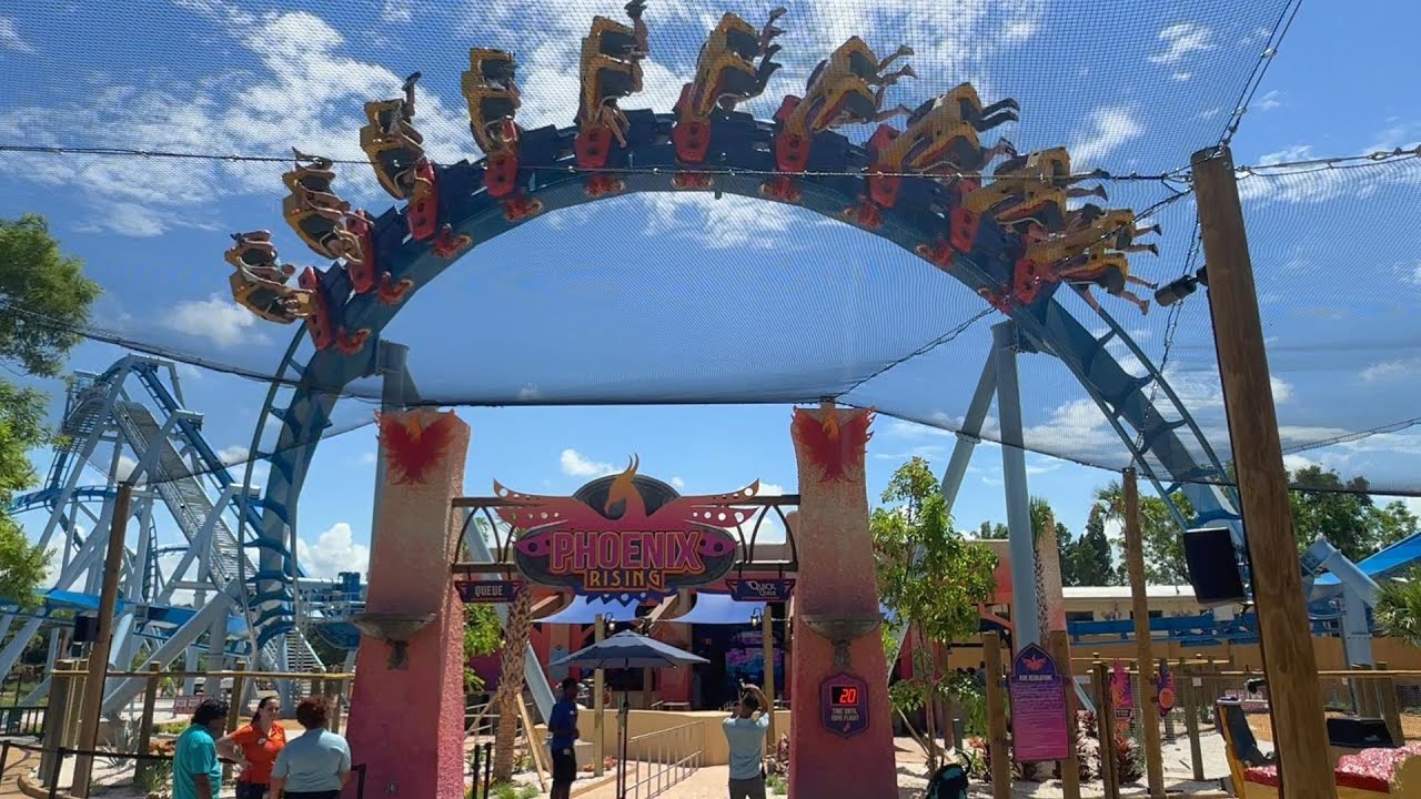 Phoenix Rising New Busch Gardens Tampa Roller Coaster! Front Row POV ...