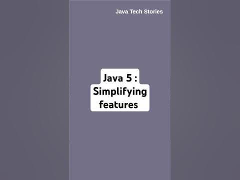 Java 5 : Simplifying features - YouTube