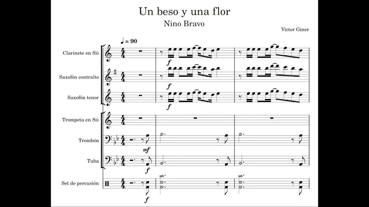 UN BESO Y UNA FLOR - Nino Bravo (ARREGLO PARA CHARANGA) - YouTube