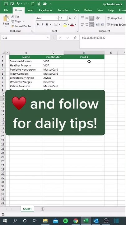 Hide sensitive data with this trick! #Tip47 #howto #excel #exceltips #googlesheets #spreadsheet ...
