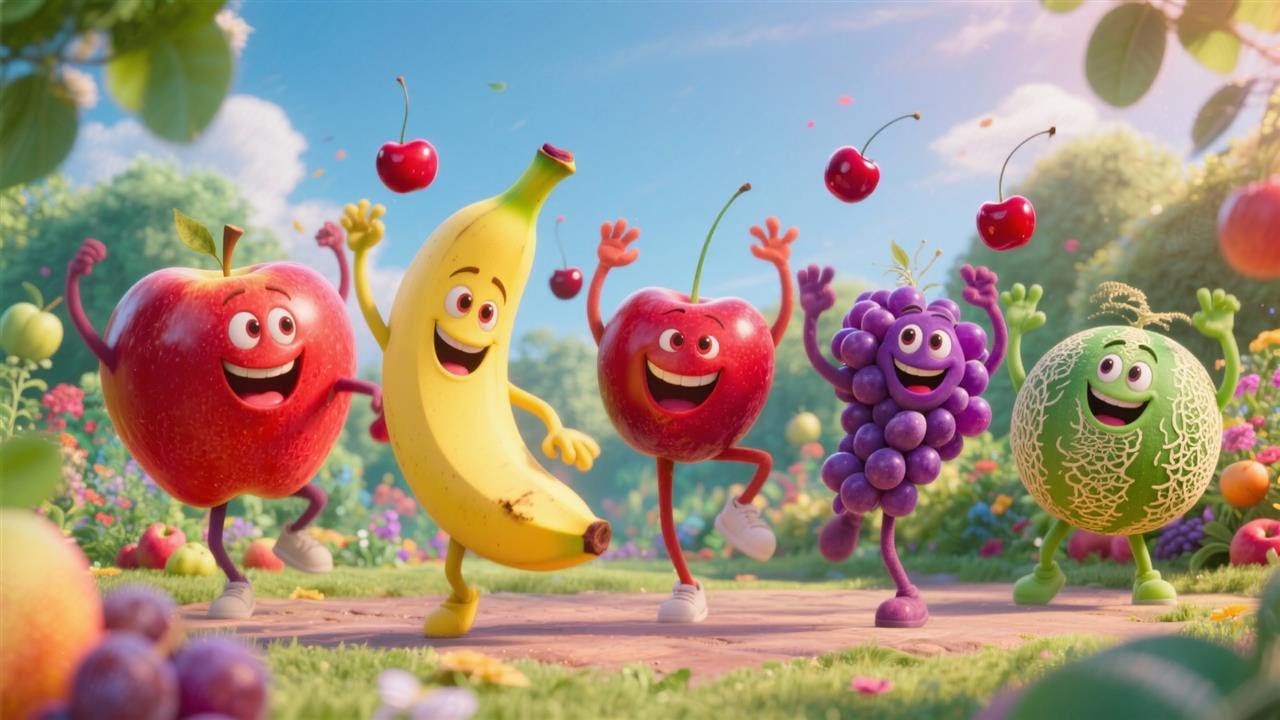 🍎🍌🍇 ¡Las frutas son deliciosas! Canción infantil divertida llena de ...