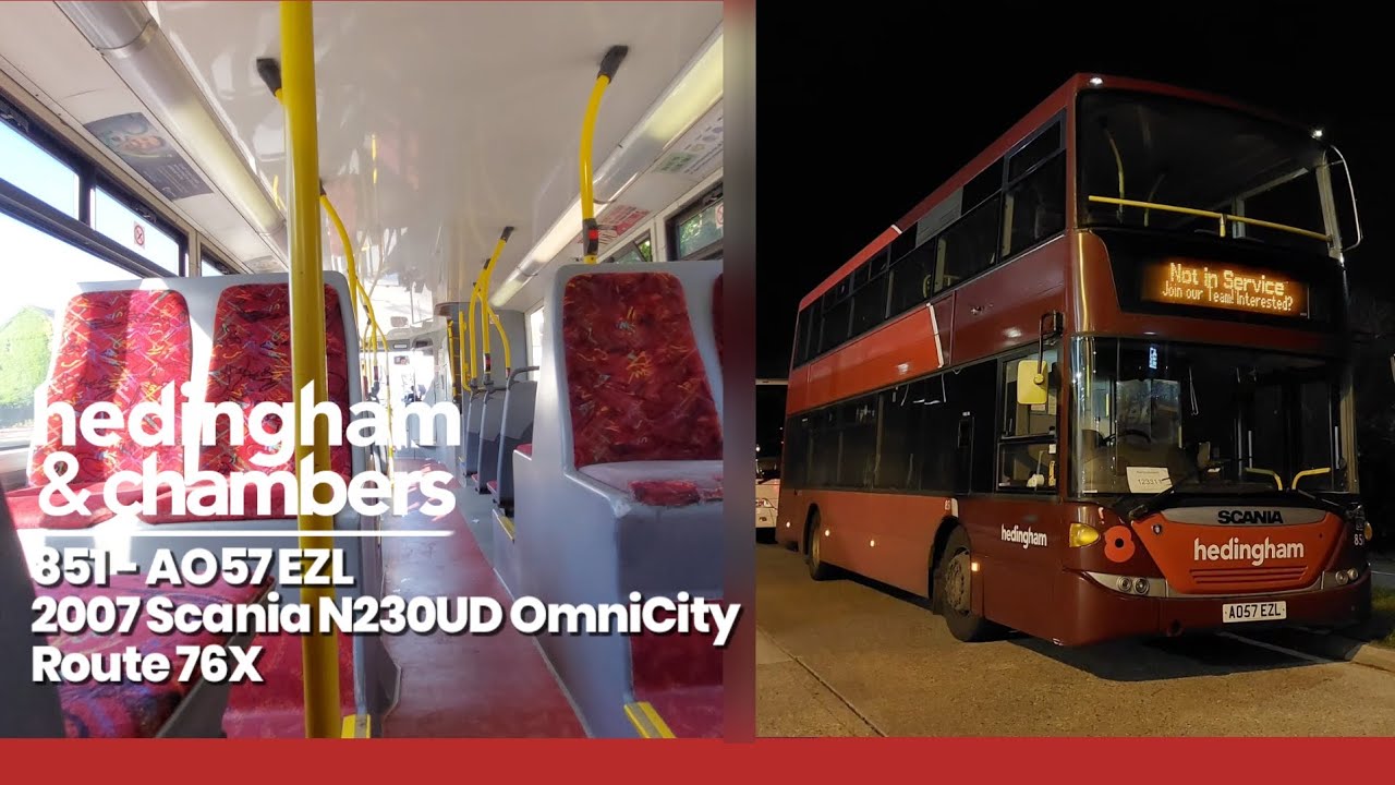 Tractor-ish and Maxed Out - Hedingham and Chambers 851 Scania OmniCity ...