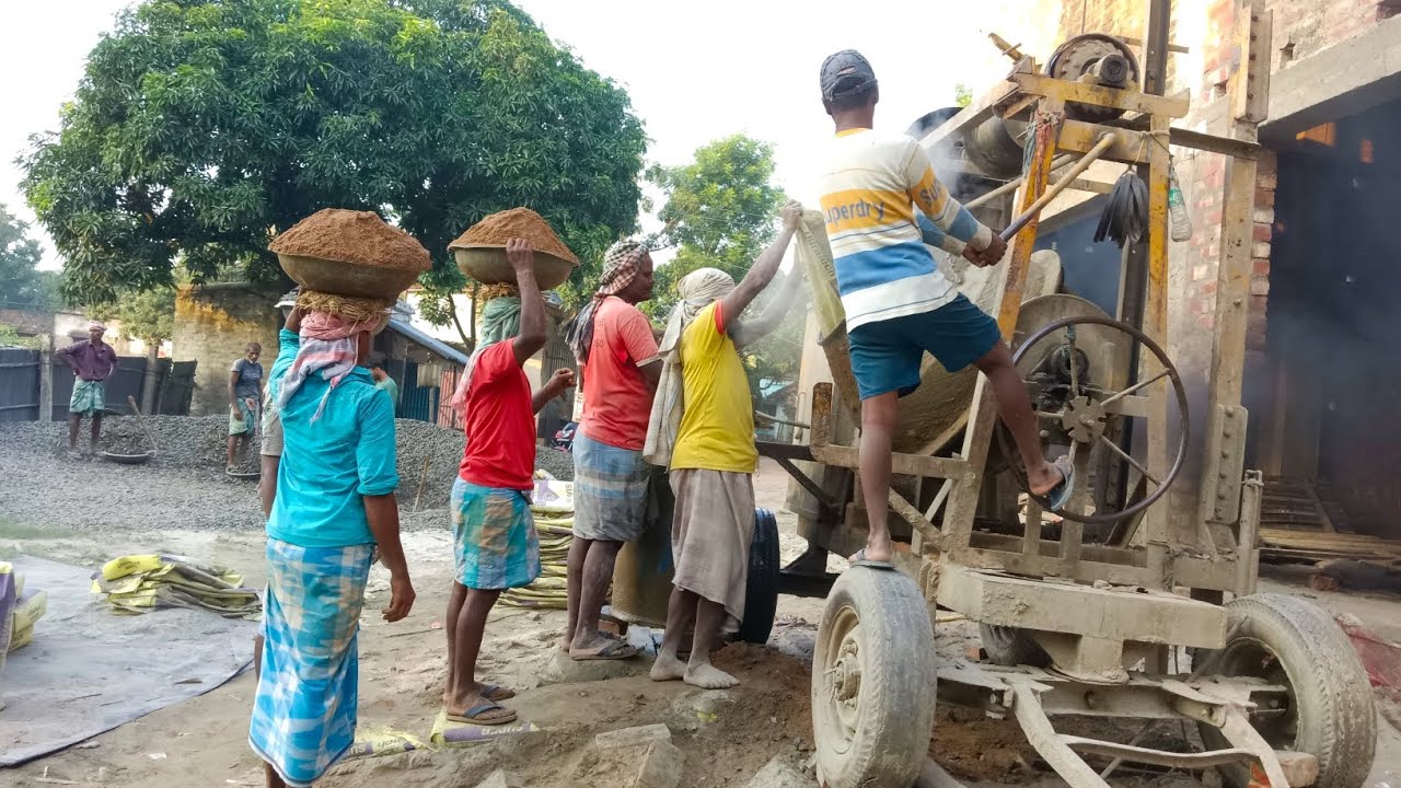 Dhalai Mixer Machine | Two Floor Concreteing | Concrete Mixer Machine ...