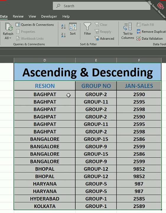 Ascending & Descending In Ms Excel #excelformula #excel #exceltricksShorts - YouTube