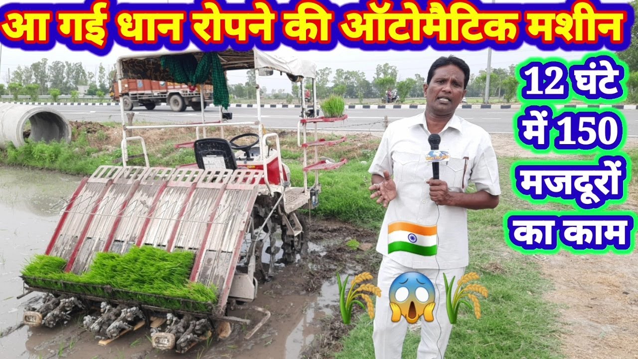 Automatic paddy planter: ऑटोमेटिक धान रोपने की जापानी मशीन 1 दिन में ...