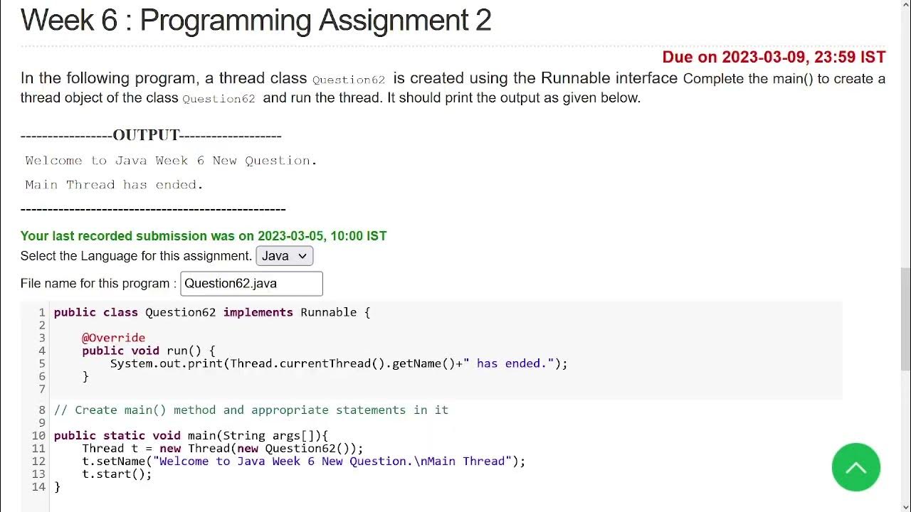 Programming in Java|| WEEK-6 Quiz assignment Answers 2023||NPTEL|| March 2023 #viralvideo # ...