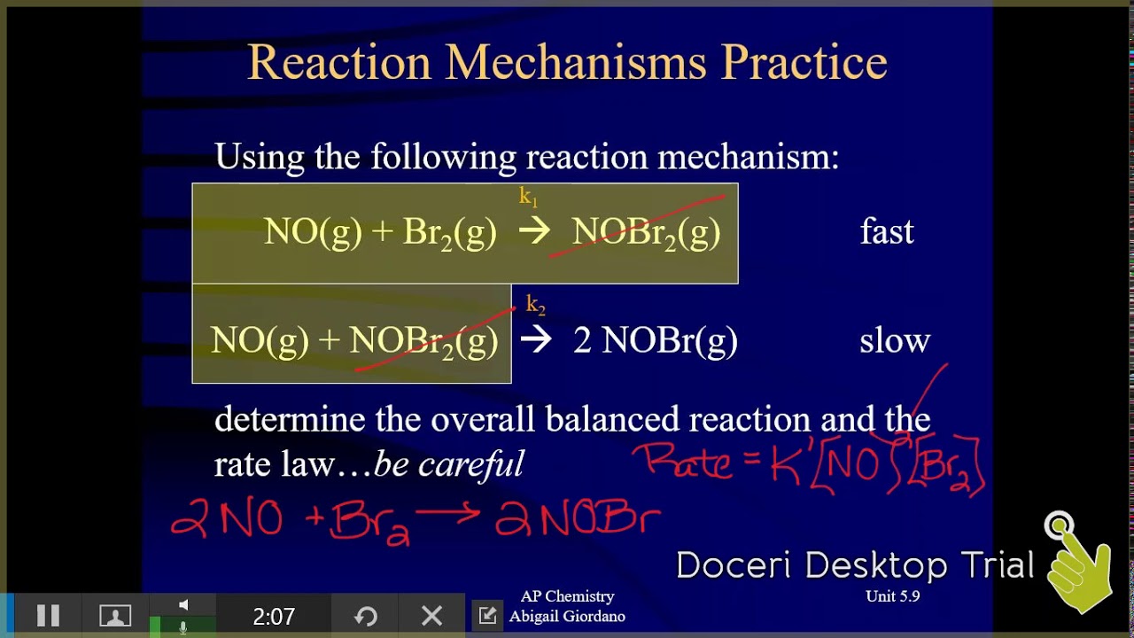 Unit 5.9 - Pre-Equilibrium Approximation - YouTube