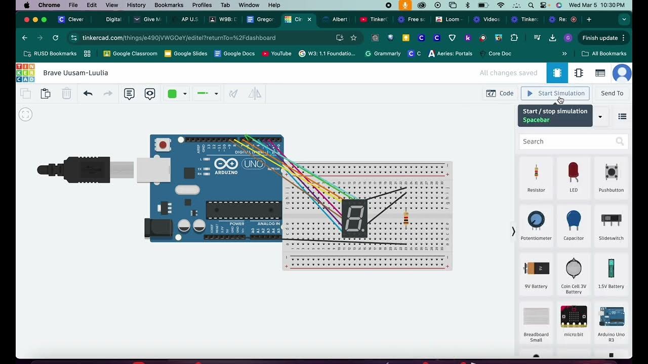 TinkerCAD Date of Birth Project using Arduino - Logan Tan - YouTube