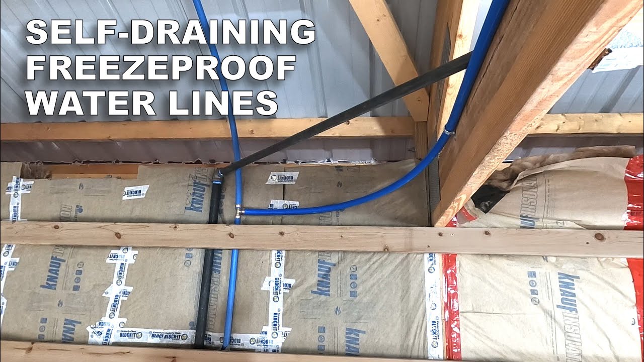 Two-Zone Freezeproof Water Line Install ― Running Self-Draining Pex ...