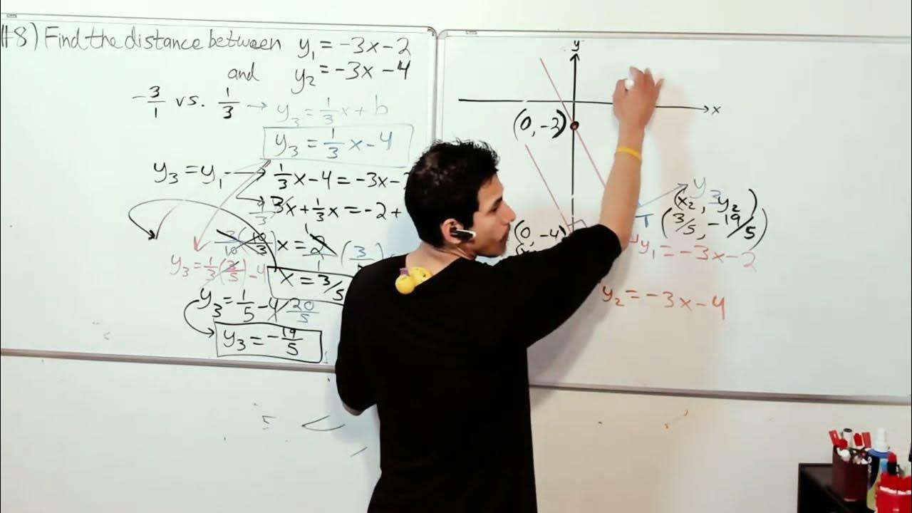 How to Find the Distance Between Parallel Lines Example #8 - YouTube