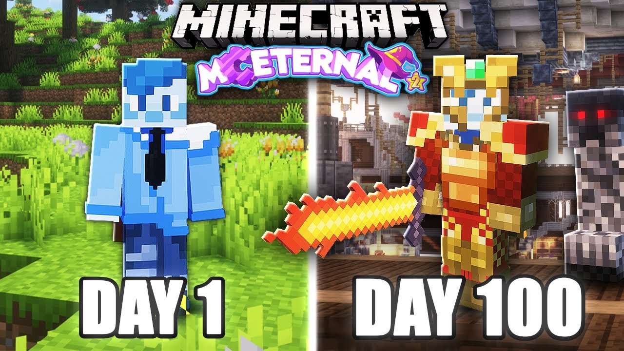 I Spent 100 Days in MC Eternal 2 - YouTube