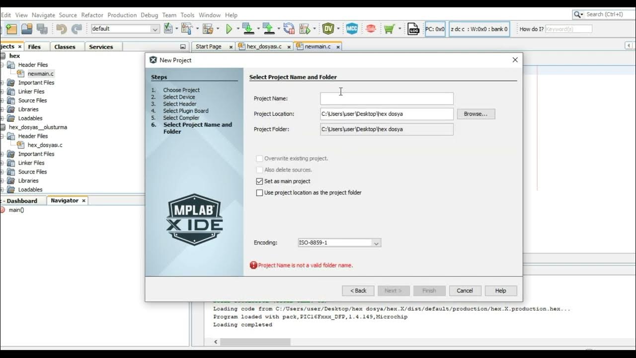 MPLAB X IDE HEX DOSYASI - YouTube