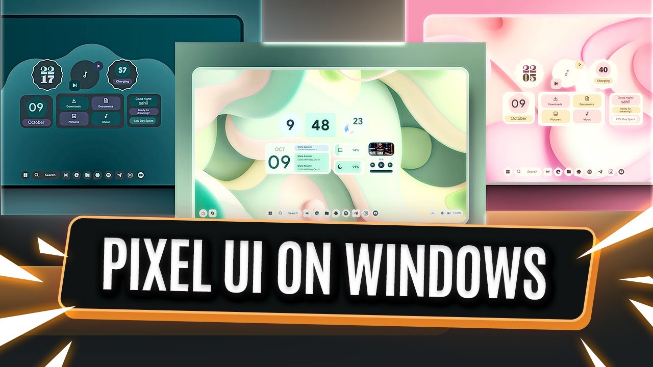How to use Pixel UI on Windows? MD3 Windows | Geek Savvy - YouTube