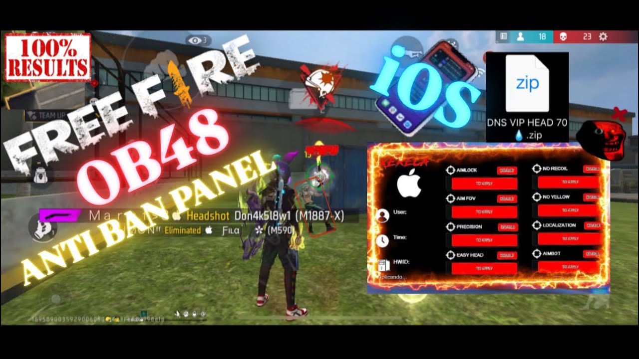 NEW IOS PANEL📲DNS OB 48 /SCRIPTABLE PANEL 100% HEAD TRAKING☠️(IPHONE -ios 18 ANTIBAN PANEL - YouTube