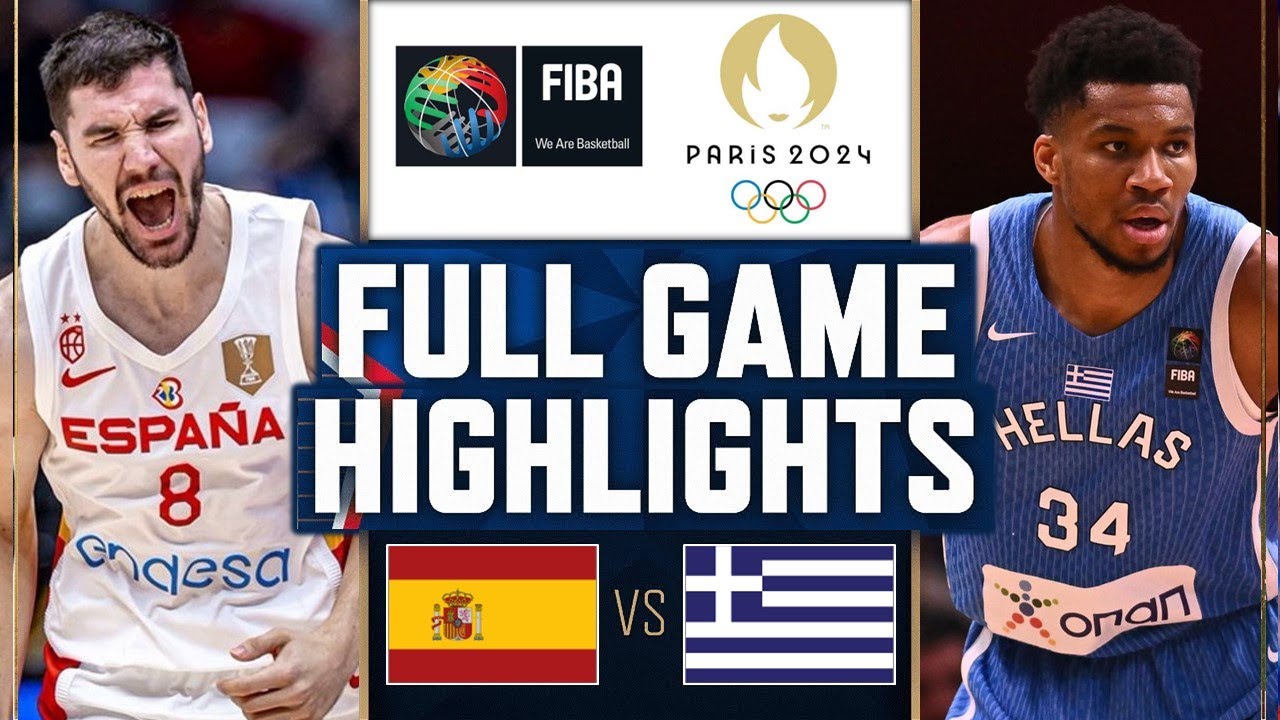 SPAIN vs GREECE FULL GAME HIGHLIGHTS | 2024 Paris Olympics Men's ...