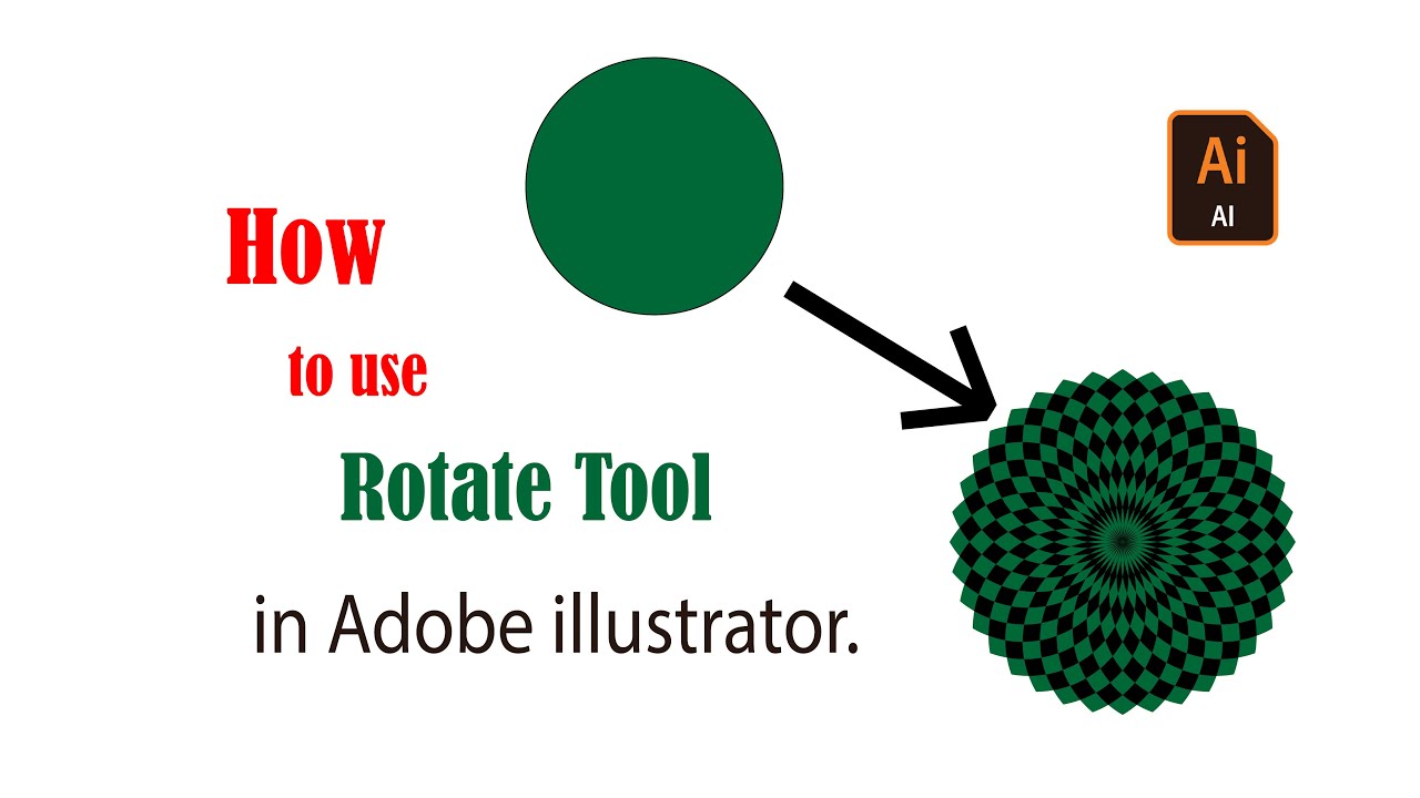 Hot to use rotate tool in adobe illustrator? - YouTube
