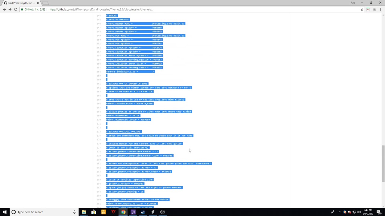 Processing Color Scheme - YouTube