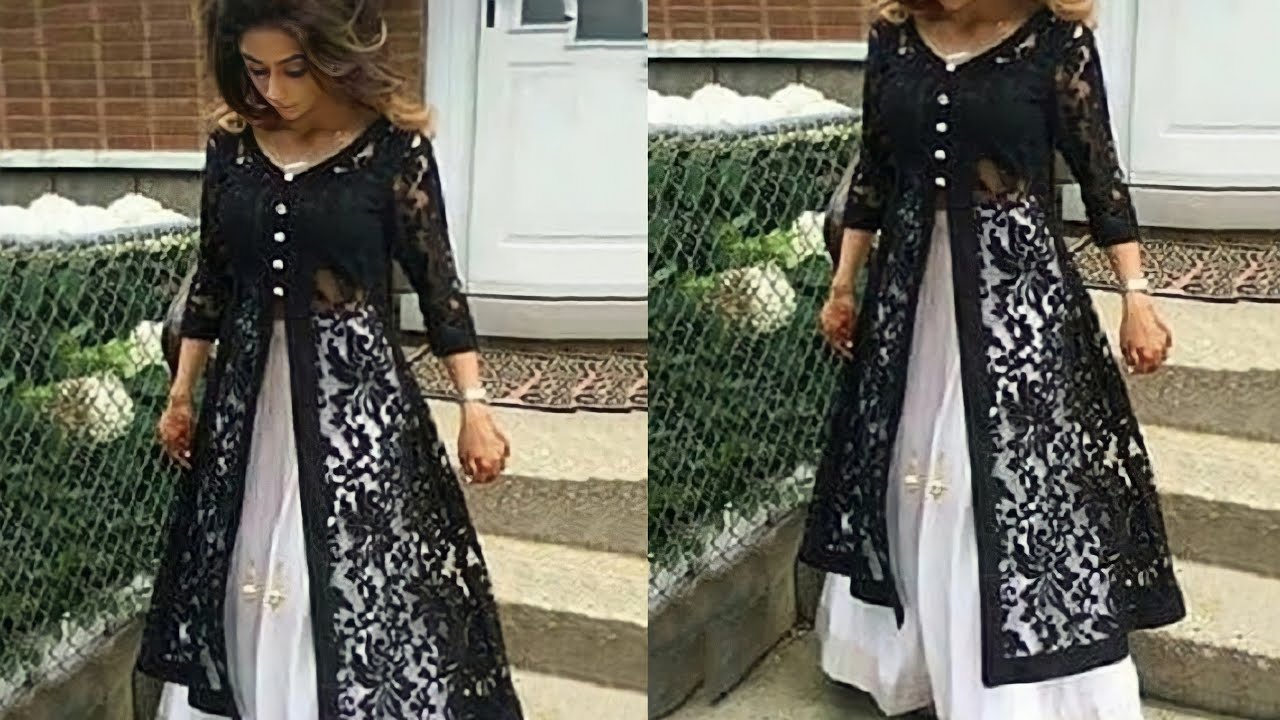 Designer front slit Kurti cutting and stitching tutorial // front open ...