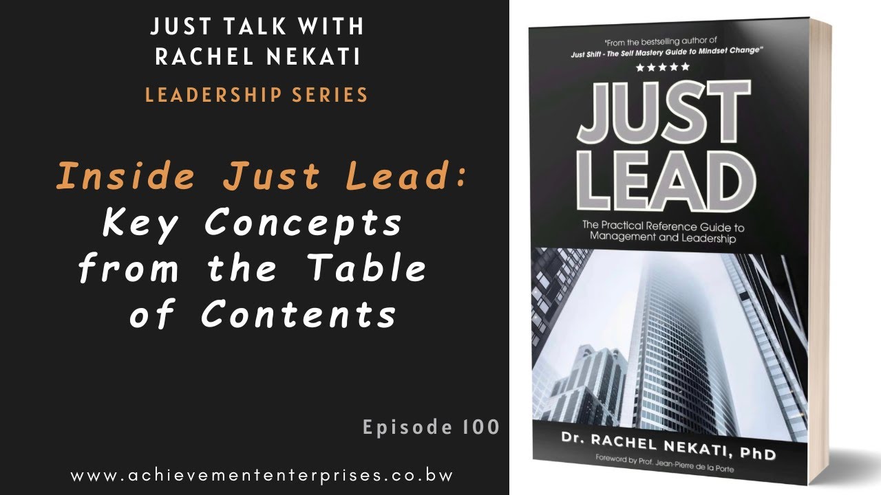 Inside Just Lead: Key Concepts from the Table of Contents || Just Talk ...