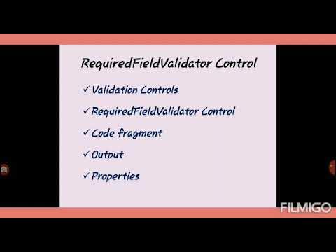 RequiredFieldValidator Control of .Net - YouTube