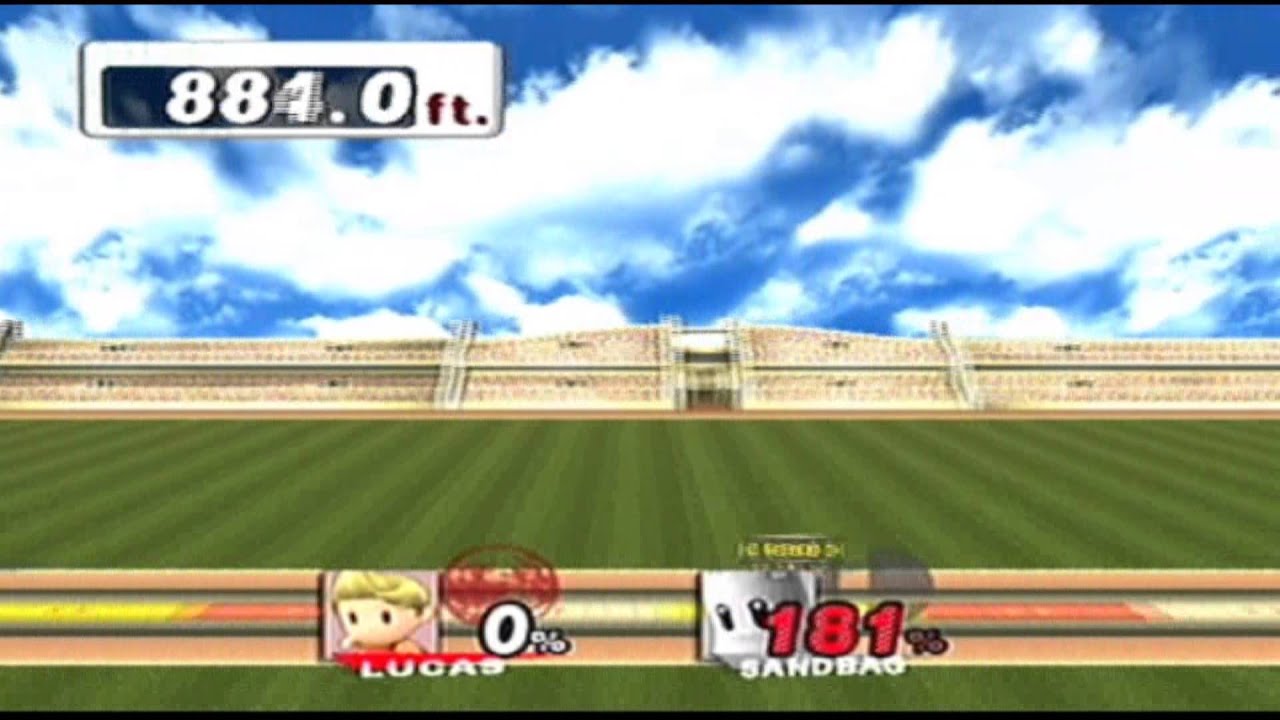 Super Smash Bros. Brawl Home Run Contest Lucas 2352.8 ft - YouTube