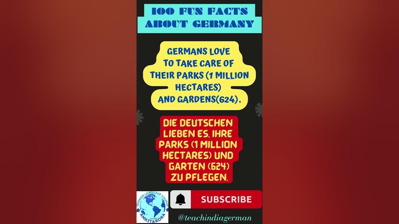 Learn German in 30 seconds | 100 Shocking, Fun facts about Germany (in ...