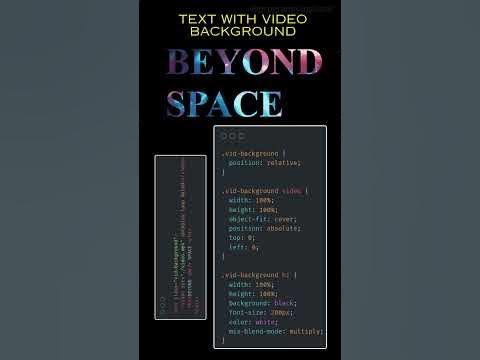 Text with Video Background using CSS - YouTube