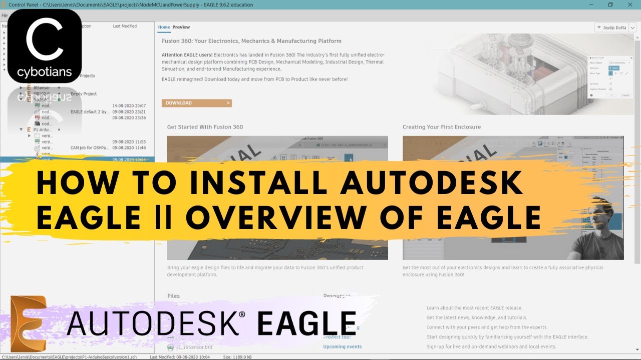 HOW TO INSTALL AUTODESK EAGLE || OVERVIEW OF THE EAGLE SOFTWARE IN ...