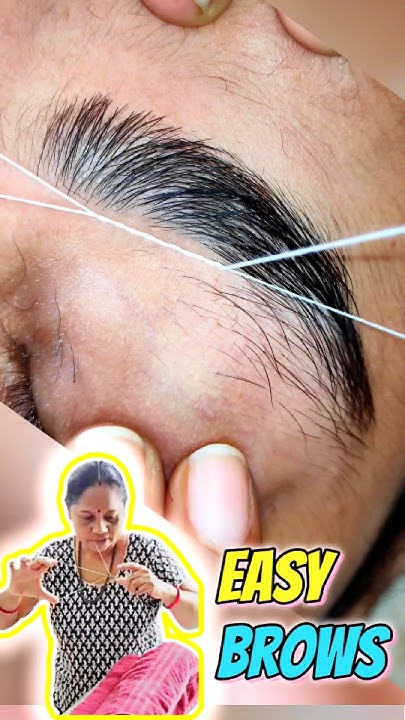 Thick Eyebrow Threading Tutorial #brow - YouTube