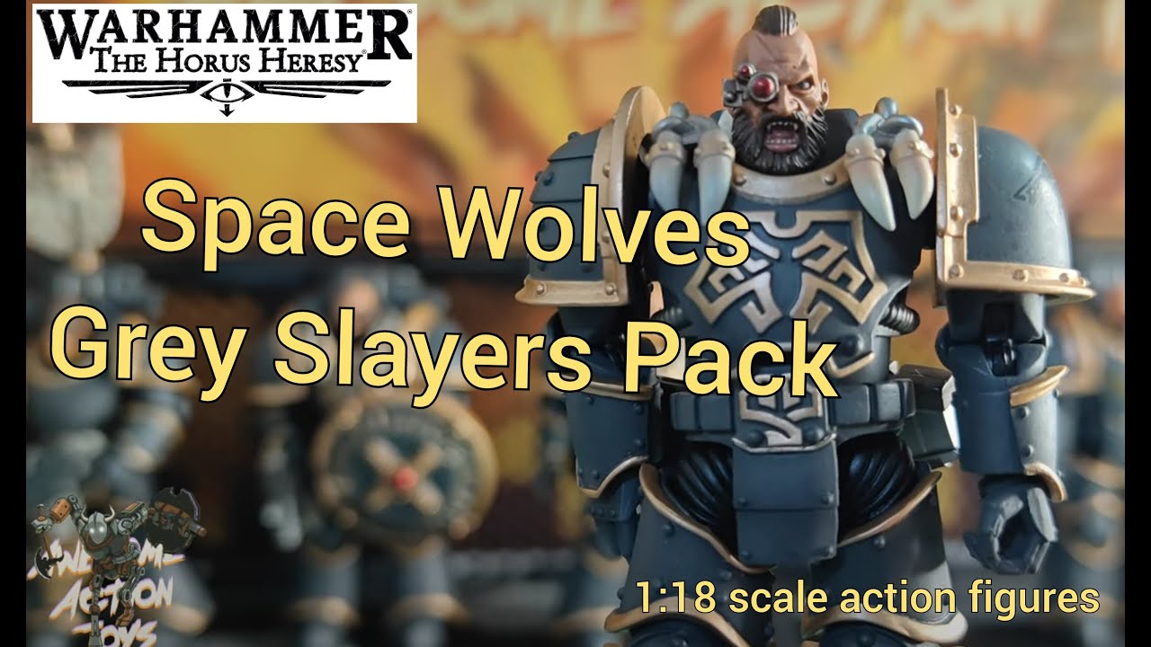Warhammer the Horus Heresy Space Wolves Grey Slayer Pack 1:18 scale action figures by Joytoy ...