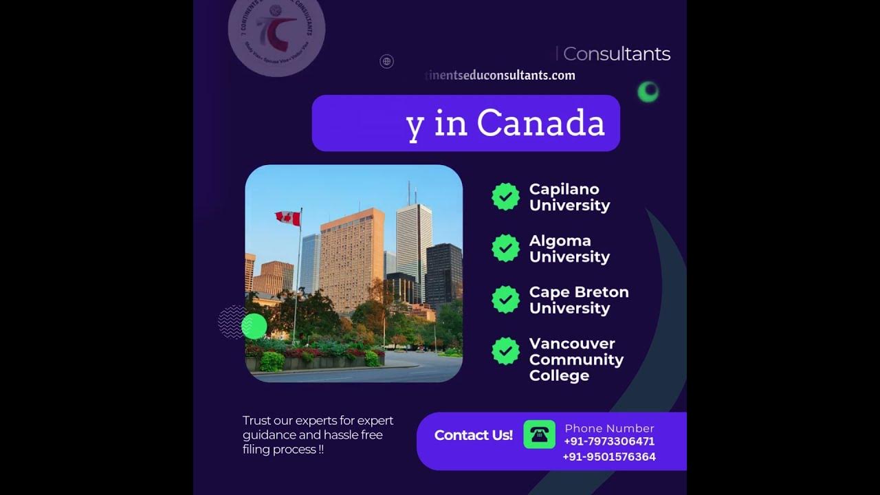 7 Continents Educational Consultants | Study in Canada | #7c # ...