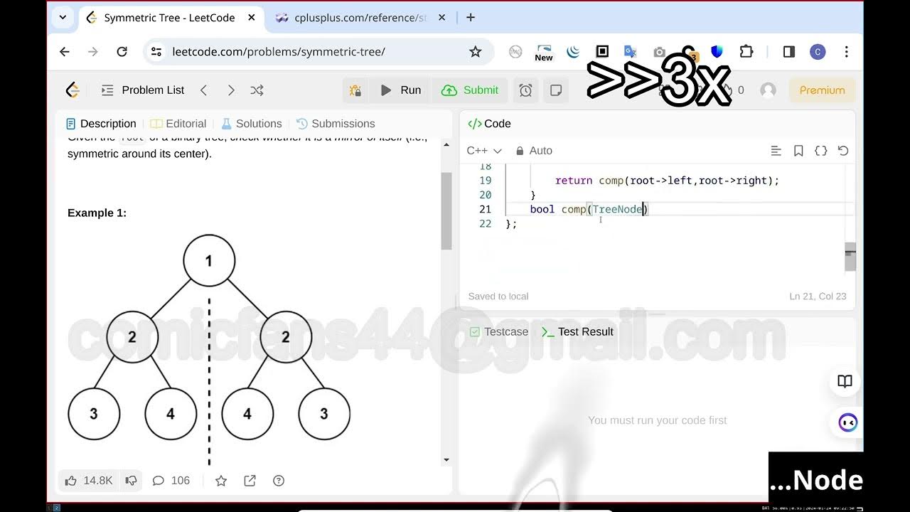 Leetcode 101 Symmetric Tree Youtube