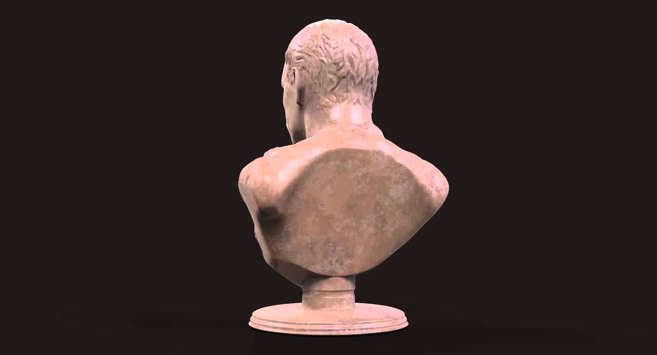 Julius Caesar bust 3D print model from CGTrader.com - YouTube