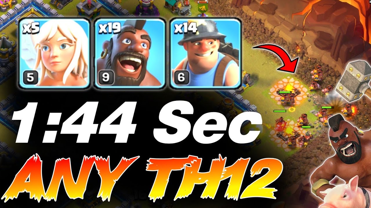 "TH12 Queen Charge Hybrid Strategy Explained Step-by-Step | 3-Star ...