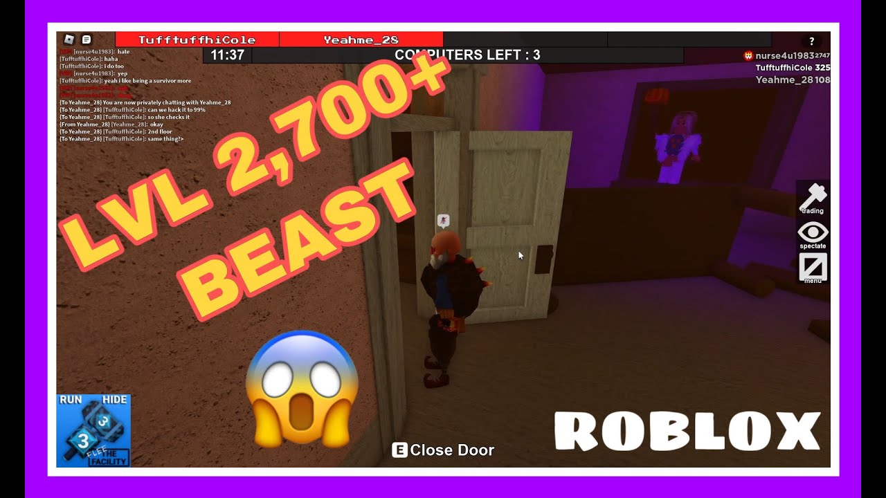 Facing Against a LEVEL 2,700 BEAST! (Roblox Flee The Facility) - YouTube
