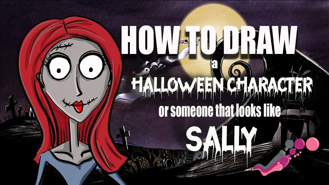 How to Draw Tim Burton's Character Sally in the Easiest Way! - 🎨 ...