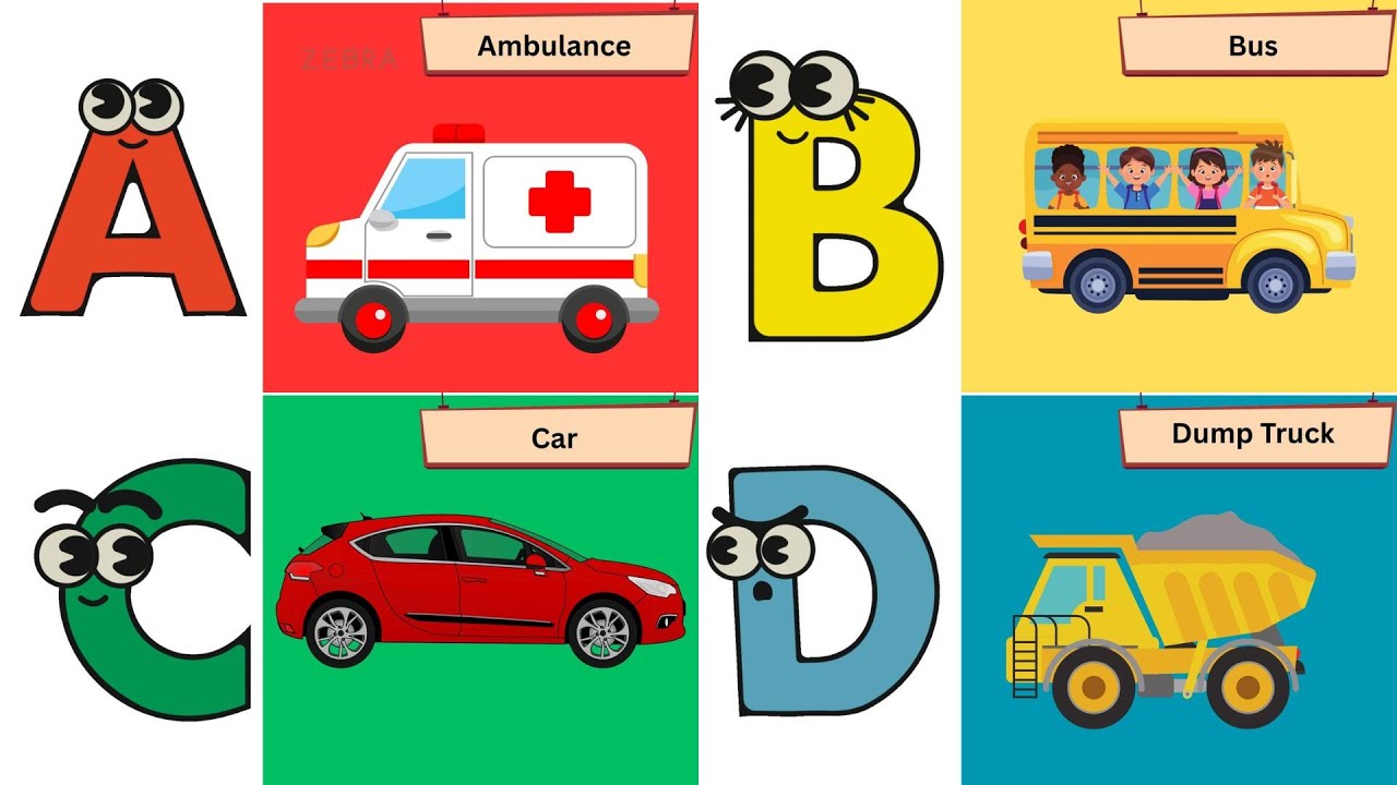 🚗 A–Z Vehicles Poem for Kids | Fun ABC Transport Song #kidslearning # ...