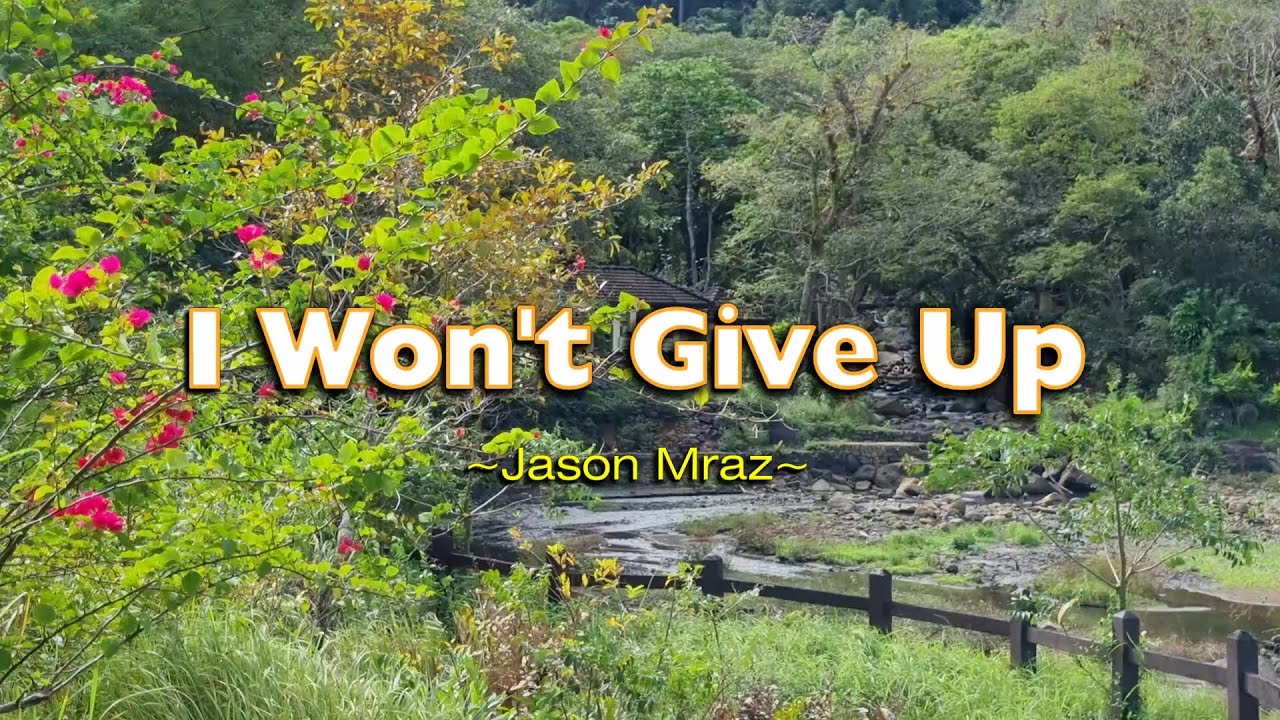 I Won't Give Up - KARAOKE VERSION - in the style of Jason Mraz - YouTube