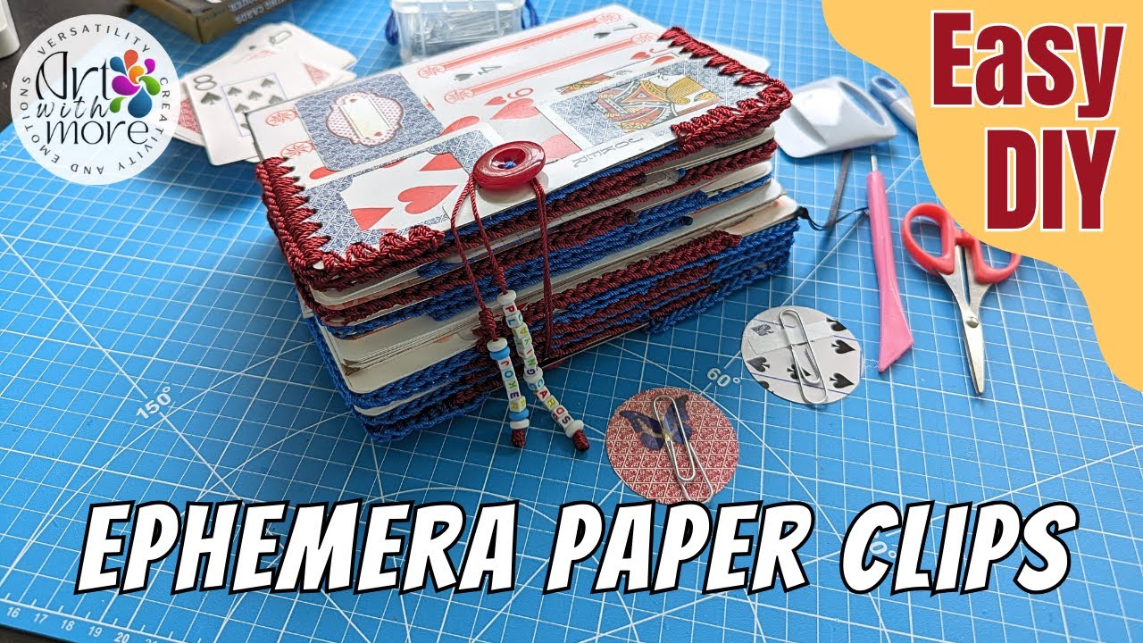 Easy DIY Ephemera Paper Clips - Junk Journal (step by step) - YouTube
