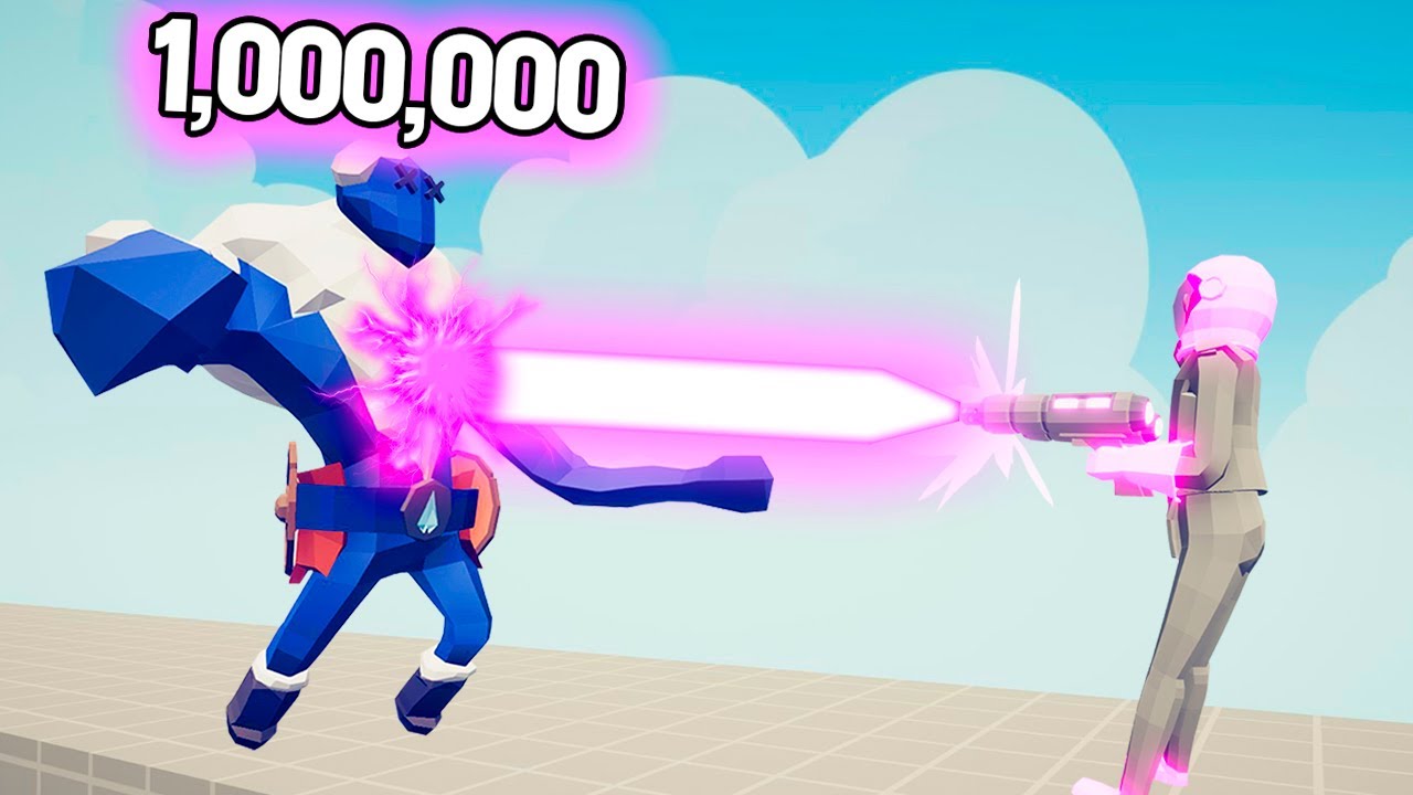 1000000 NEON PULSE GUN | TABS Totally Accurate Battle Simulator - YouTube