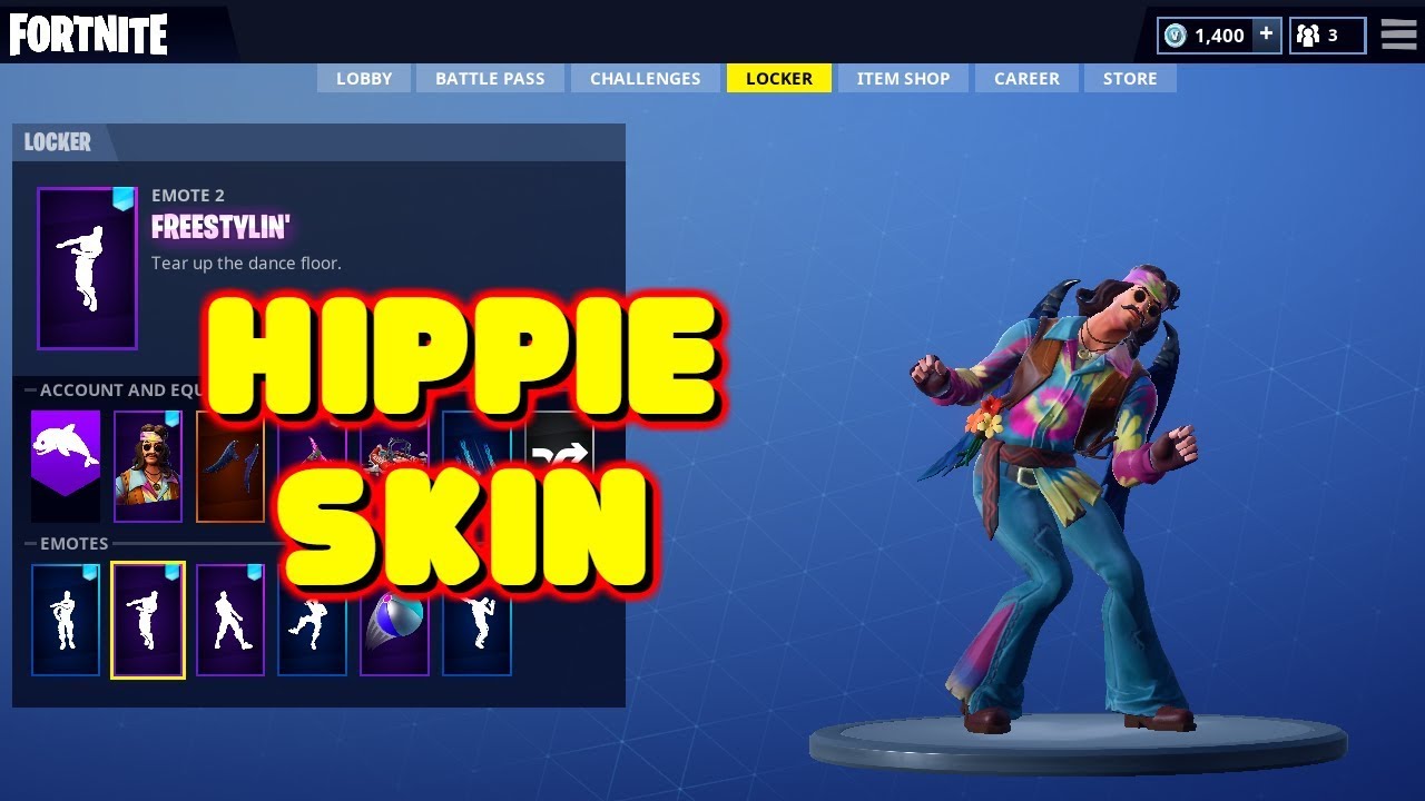 NEW LEAKED HIPPIE SKIN 'FAR OUT MAN' IN-GAME FORTNITE *SHOWCASE* - YouTube
