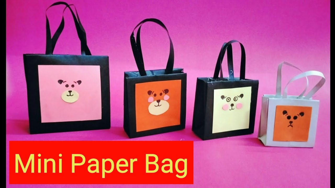 Mini Paper Bag | create bag | paper crafts | Fakhar Arts - YouTube