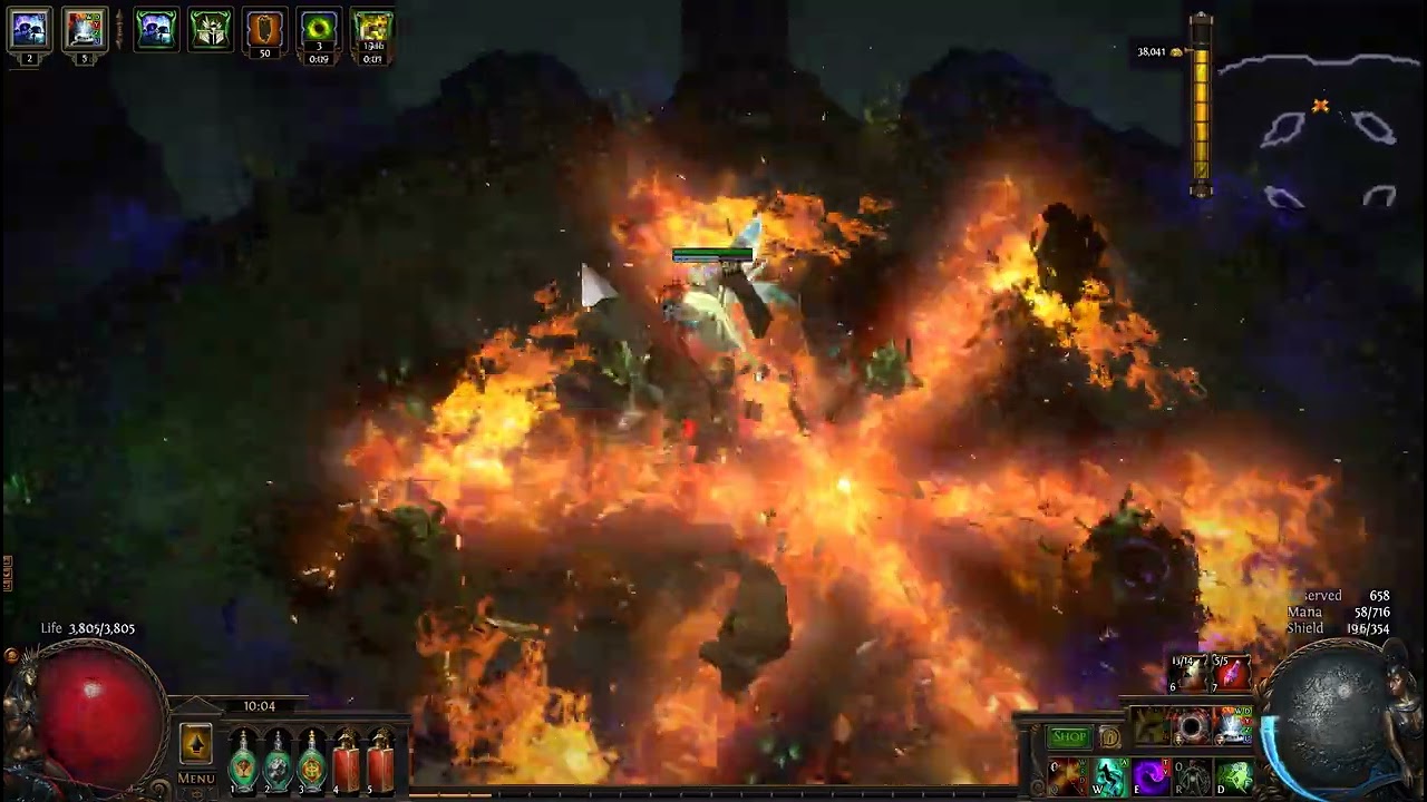 【POE國際服】3.19破壞者噴火陷阱擊退反轉流，打掘獄王The Lich's Tomb。 - YouTube