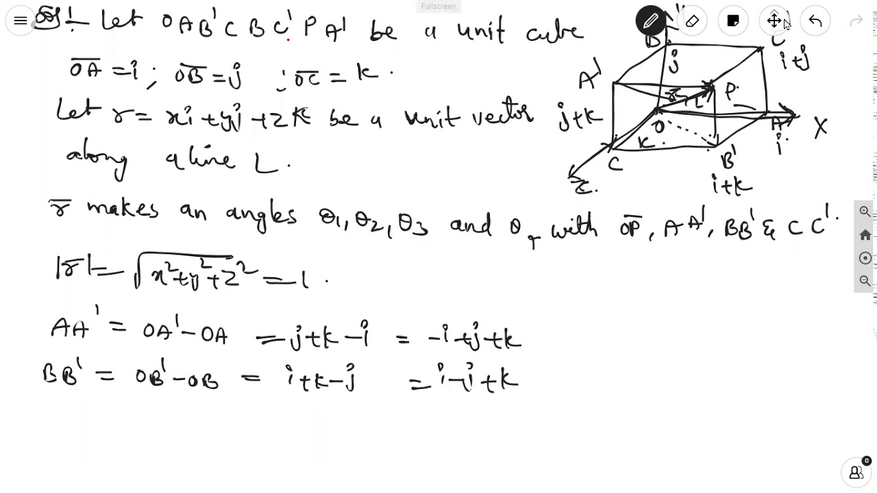 INTER MATHS1(A)-PRODUCT OF VECTORS-The line makes four angles with ...