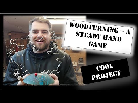 Woodturning - a steady hand game - YouTube