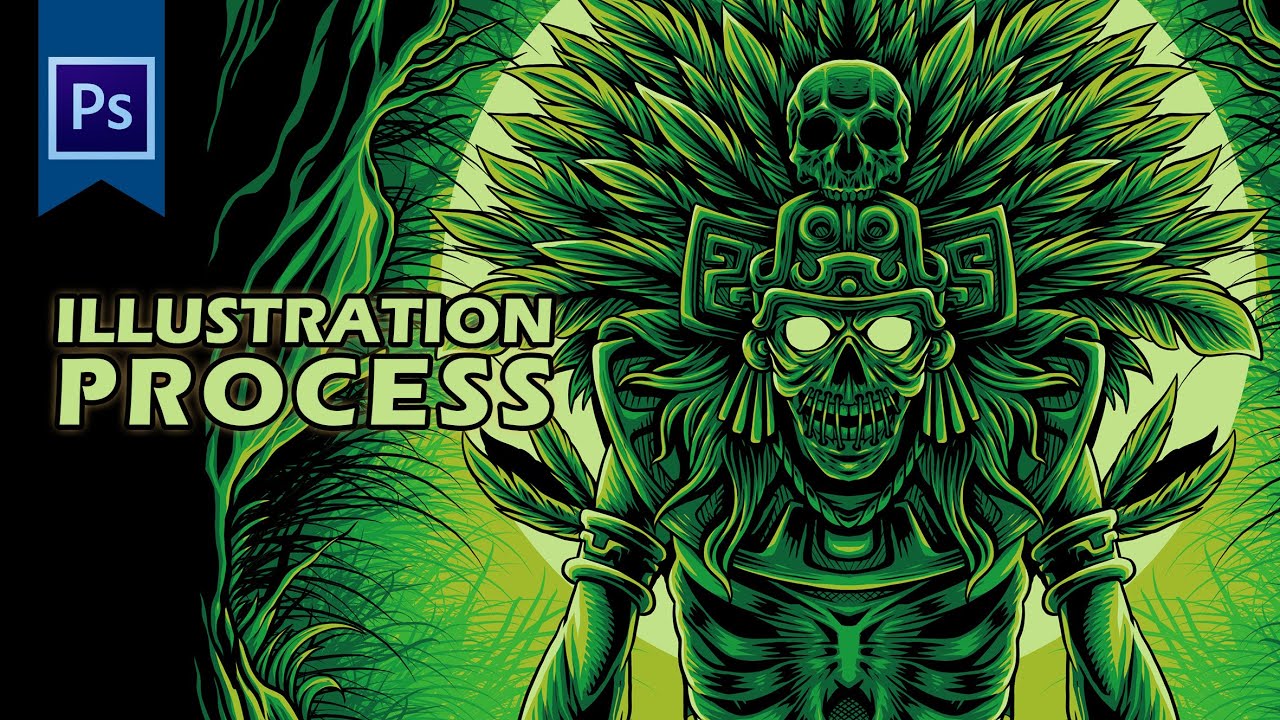 Creating an Aztec God in Adobe Photoshop - YouTube