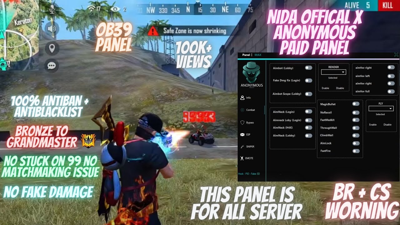 | FREE FIRE | PANEL PAID 100% | ANTIBAN + | ANTIBLACKLIST | FREE ...