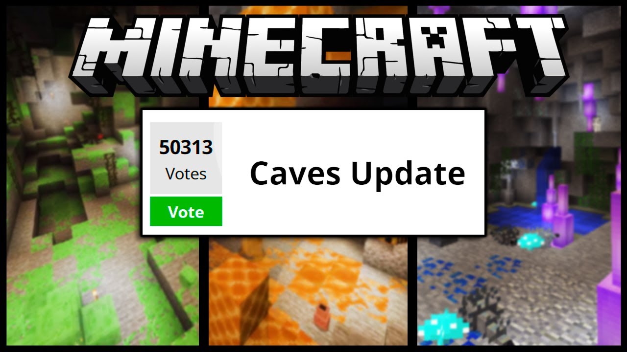 Minecraft CAVE Update Passed 50,000 Votes! - YouTube