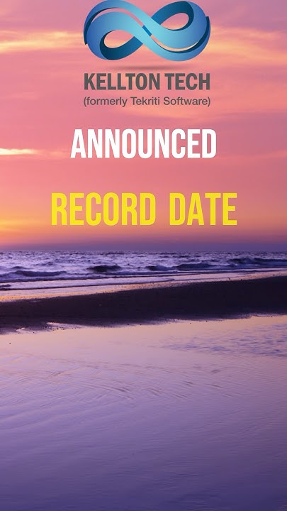 #KELLTONTEC #announced #RECORDDATE #SPLIT #corporateactions Kellton ...